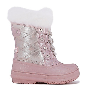 LONDON FOG Girls Toddler Endfield Cold Weather Warm Lined Snow Boot blush 8