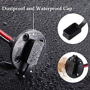 Flutesan 8 Pcs 12AWG Power Socket Sidewall Port, Weatherproof Connect Solar Panel Mount Flush Mountable Compatible with SAE Connector with 32 Screws for Solar Generator Battery Charger