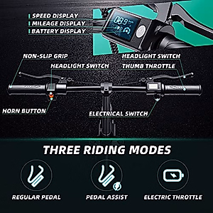 ECMRAD Teens Solo Cycling Electric Bicycle 21MPH Electric Commuter City Bicycles Folding Electric Bike with 500W Motor 14 inch Portable Small Ebike for Adults 48V 18AH Removable Battery