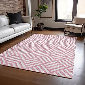 Addison Rugs Chantille ACN620 Pink 9' x 12' Indoor Outdoor Area Rug, Easy Clean, Machine Washable, Non Shedding, Bedroom, Living Room, Dining Room, Kitchen, Patio Rug