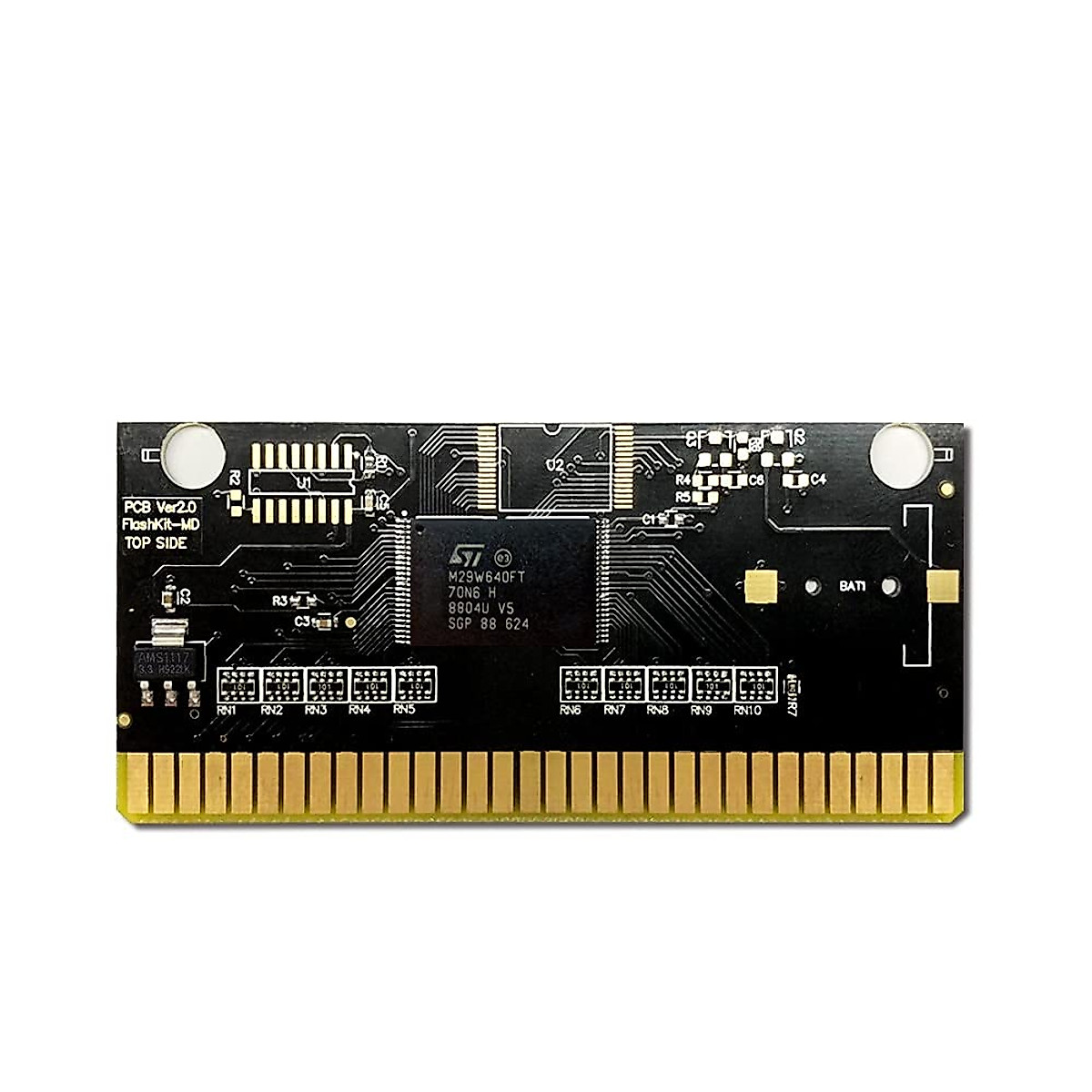 Royal Retro Zero the Kamikaze Squirrel - USA Label Flashkit MD Electroless Gold PCB Card for Sega Genesis Megadrive Video Game Console (Region-Free)