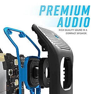 noxgear 39g Wearable Waterproof Bluetooth Speaker - Magnetic Clip-On Wireless Portable Bluetooth Speakers - Up to 12 Hours Battery Life - Clip Speaker with Microphone - Large Tactile Control Buttons