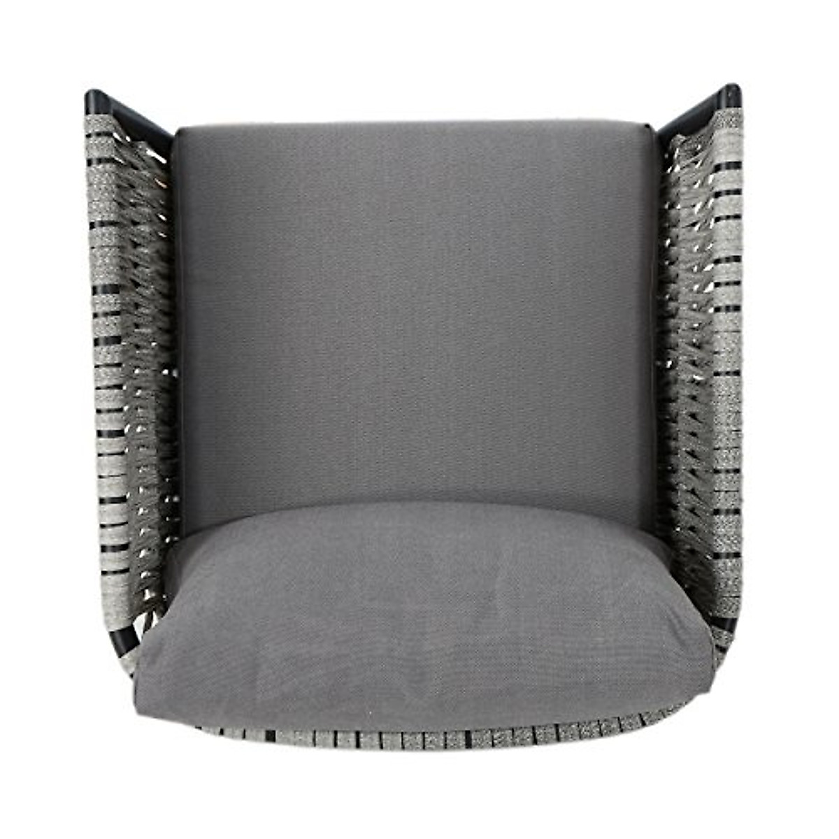 Christopher Knight Home Weber Outdoor Wicker Club Chairs (Set of 2), Light Dark Gray