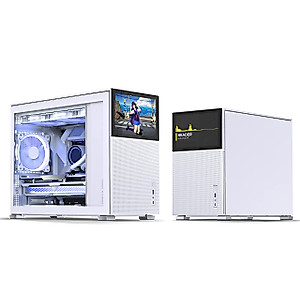 JONSBO D31 MESH SC White Micro Computer Case with Screen, M-ATX/ITX Mainboard/Support RTX 4090(335-400mm) GPU 360/280AIO,Power ATX/SFX: 100mm-220mm Multiple Tool-Free Design pc case