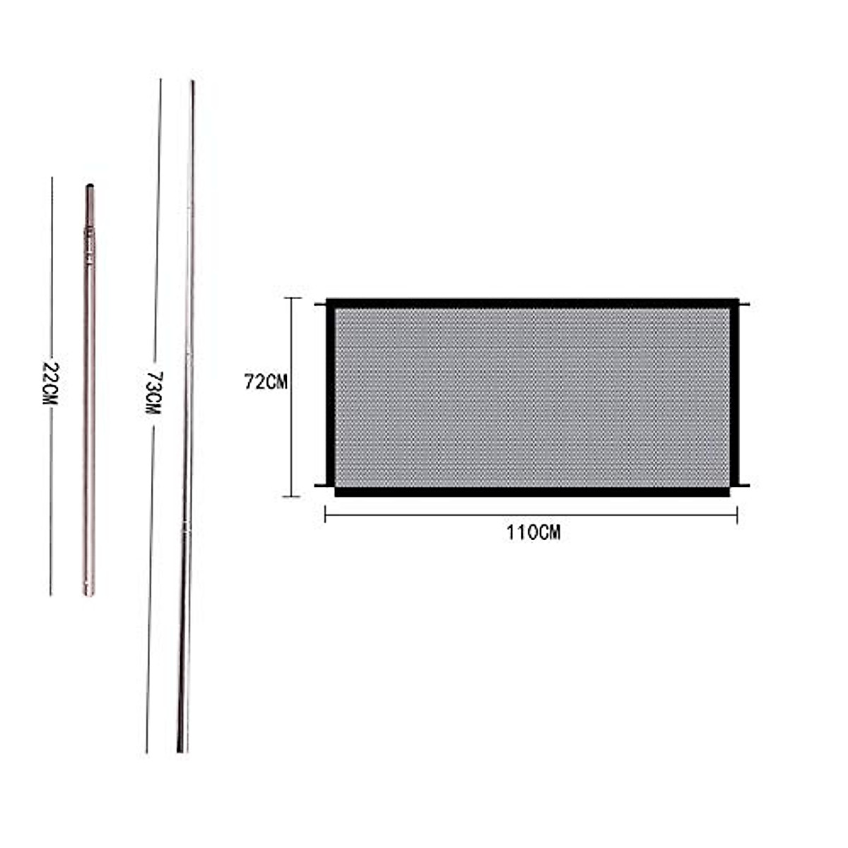 Hoomall Magic Foldable Gate for Dogs Cats, Portable Pet Gate Dog Mesh Gate Guard Gate for Stairs, Outdoor and Doorways Pet Isolation Net Safety Fence Install Anywhere