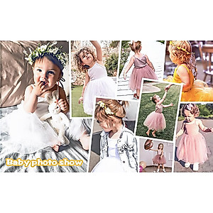 Toddler Baby Girls Tutu Dress for Kids Sleeveless Tulle Dresses Infant Party Photoshoot Size 6M-4T Yellow