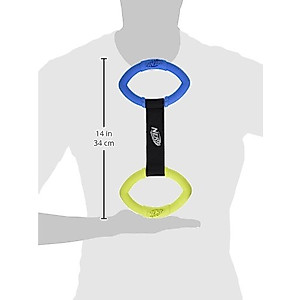 Nerf Dog 13in 2-Ring Strap Tug - Blue/Green