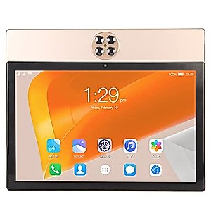 fannay 10.1 Inch FHD Tablet 128GB Expandable 5G WiFi Stereo Dual Speaker 2 in 1 Tablet 4G Calling Octa Core CPU for Travel (US Plug)