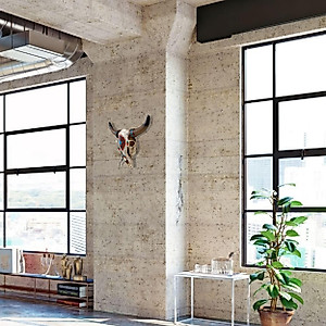 BestGiftEver Wall Hanging Rustic Southwest Tribal Style Bull Head Skull, 12.5 x 10.5 x 4 inches