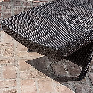 Asifom 79'' Long Reclining Chaise Lounge Set (Set of 2), Outdoor Wicker Reclining Lounge Chair Patio Rattan Double Chaise Lounge Lawn Sunbathing Chairs Beach Pool Backrest Recliners (Set of 2)