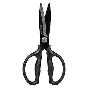 Sunnecko Kitchen Scissors All Purpose Heavy Duty Scissors Titanium Coated, Food Scissors Dishwasher Safe, Micro Serrated with Detachable Blades