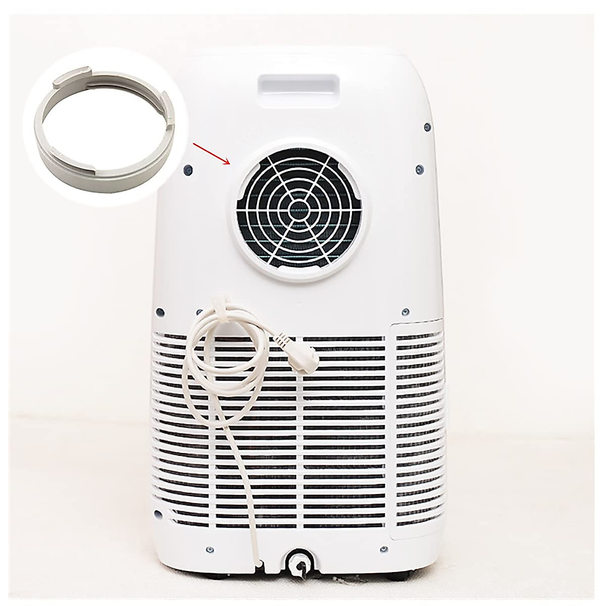 N/D 5.9 Inch/6 Inch Portable Air Conditioner Exhaust Hose Coupler, Window Adapter Tube Connector Air Conditioning Exhaust Pipe Air Hood Baffle Plate Mobile Air Conditioning Accessories,150 cm