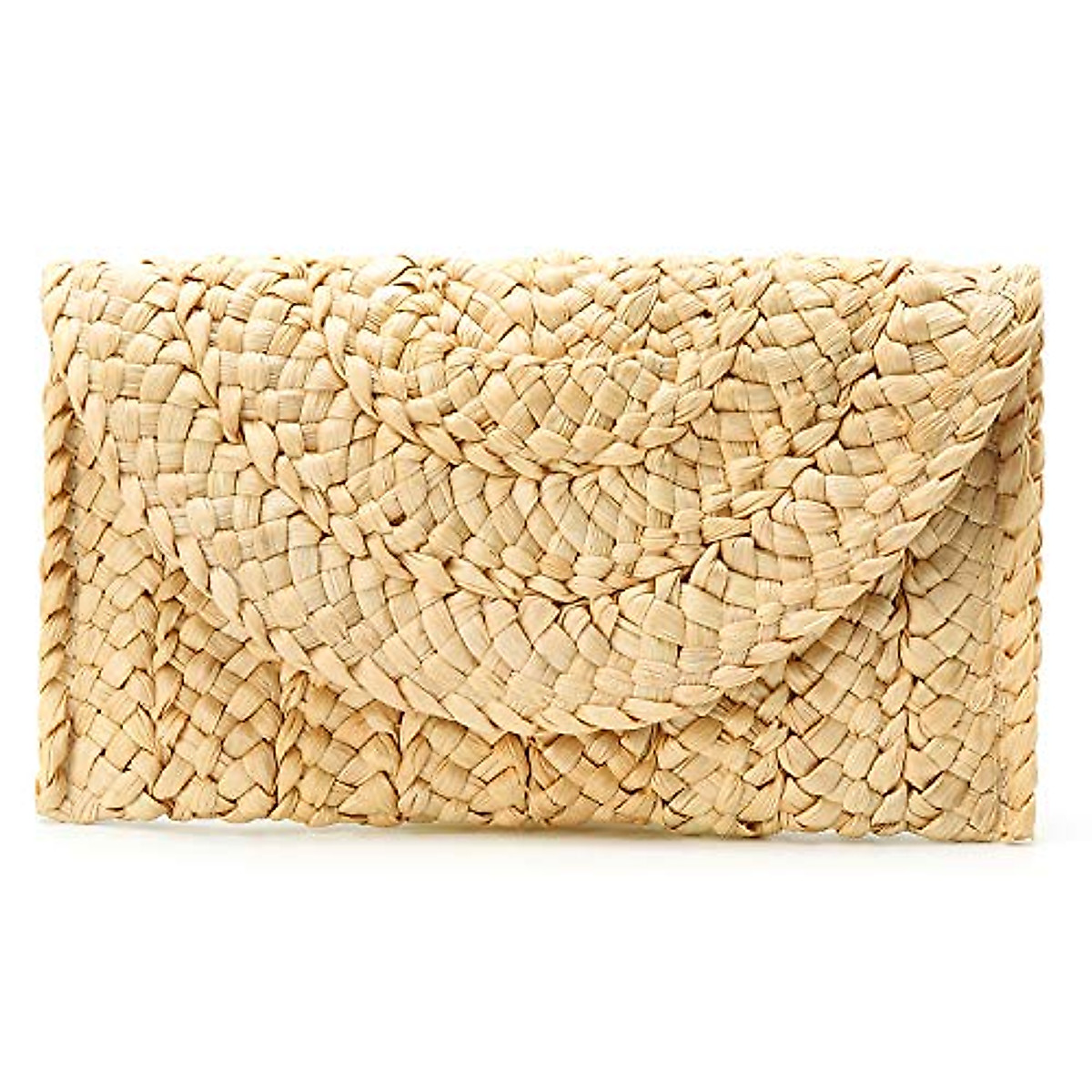 Obosoyo Women's Straw Clutch bags Handbag Straw Purse Envelope Bag Wallet Summer Beach Bag Woven Bag Purse Wallet