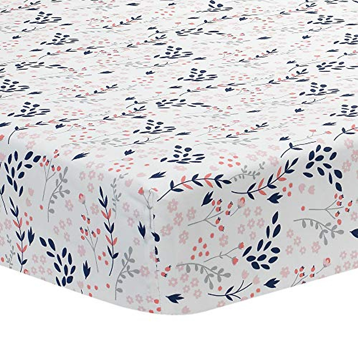 Lambs & Ivy Forever Friends 4-Piece Nursery Crib Baby Bedding Set - Blue, Pink