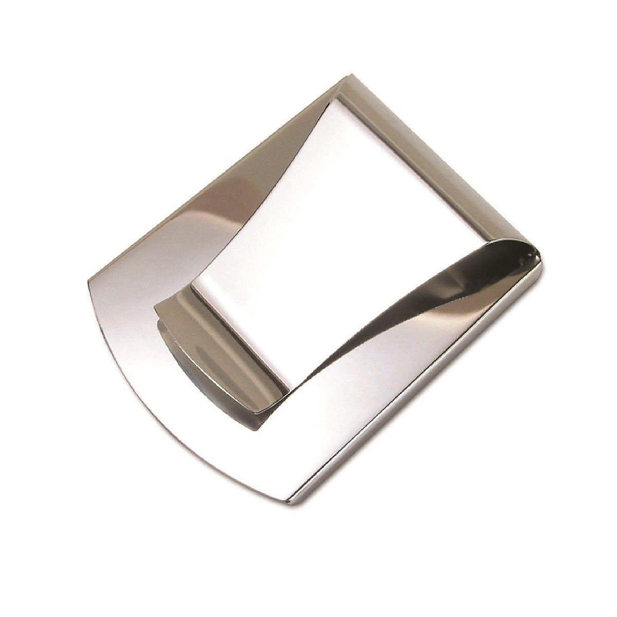 Storus Smart Money Clip + Credit Card Holder Pocket Wallet, Slim Minimalist Double-sided Metal Wallet for Men, Father's, Gift - Polished Stainless Steel