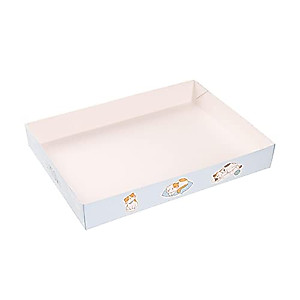 ＡＷＨＡＯ Disposable Cat Litter Box Litter Pan Kitty Travel Toilet Potty Toilet for Indoor Cats, Blue 35x25.5x5cm