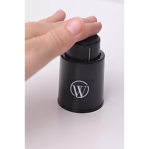 Wine Stoppers for Wine Bottles (4-Pack) - Vacuum Wine Preserver Set - Wine Saver and Sealer for Bottles - Reusable Wine Corks for Glass Bottles - Wine Accessories and Gifts to Keep Wine Fresh