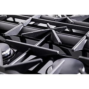 FORTÉ Convection Double Ovens with Gas Cooktop, 48 Inch, 5.53 Cu. Ft. Capacity, Natural, All Gas Freestanding Range Oven for Kitchen, Stainless Steel Finish, (8) Sealed Gas Stove Top Burner