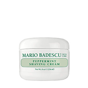 Mario Badescu Peppermint Shaving Cream for Women and Men - Lightweight Shave Cream Formula Infused with Cooling Peppermint - Protects Skin from Irritation and Redness, 8 Oz
