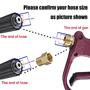 M MINGLE Foam Cannon for Pressure Washer, Short Pressure Washer Gun for Hot and Cold Water
