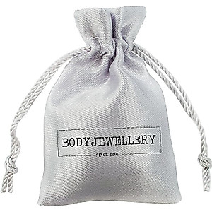 bodyjewellery 2pcs 18g 1mm Nose Stud Bone Straight Bar Nostril Ring Black Anodized Surgical Stainless Steel 2mm Crystal Choose Color (Rose)