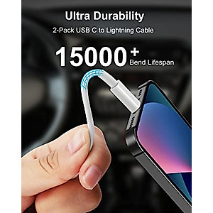 iPhone 14 13 12 Fast Charger [Apple MFi Certified], ARCCRA 20W PD Fast USB C Wall Charger Block + 40W 2Port USB C Car Charger + 2 X 6FT Lightning Cable for iPhone 14 13 12 Pro Max Mini 11 XS XR, iPad