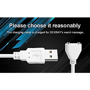 Original Replacement DC Charging Cable USB Cord for Rechargeable Wand Massagers Charger/Magnetic Charger