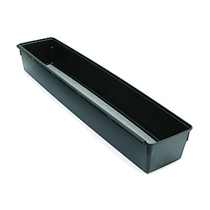 Rubbermaid No-Slip Interlocking Drawer Organizer, 3-in. x 15-in, Black with Gray Base (1994525)