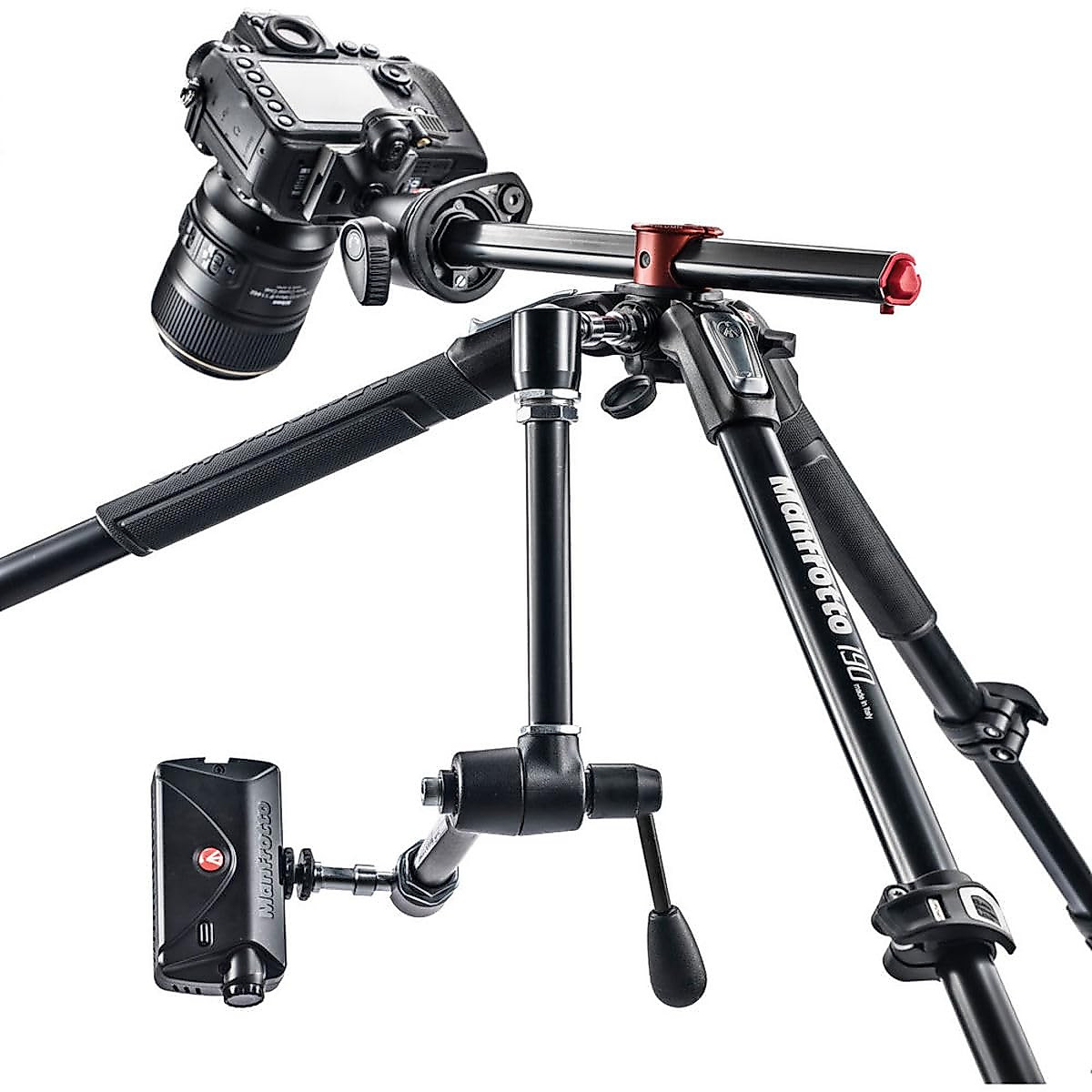 Manfrotto MT190XPRO4 Aluminum 4-Section Tripod,Black