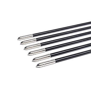 6875 Fiberglass Arrows Archery 24 Inch Target Shooting Safetyglass Recurve Bows Suitable for Youth Children Woman Beginner 6pcs/Pack (tigerspot red Vanes)