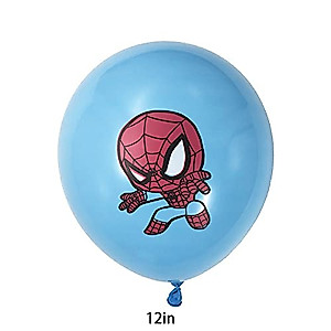 20PCS spider balloon, classic superhero spider design, suitable for boys and girls birthday party decoration, spider theme party supplies.