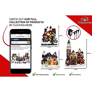 Christmas Village Figurines Decoration Set - Perfect Addition to Your Christmas Indoor Decorations & Snow Village Displays - A Thoughtful Gift for Your Loved Ones (30 Piece Christmas Village Set)