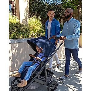 Cruz V2 Stroller - NOA (Navy/Carbon/Saddle Leather) + MESA V2 Infant Car Seat - Jake (Charcoal)