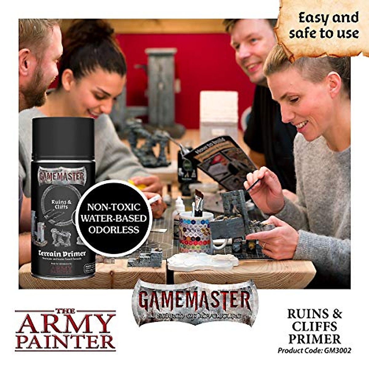 The Army Painter GameMaster - Terrain Primer: Ruins & Cliffs (10 Ounce) - Matte Spray Paint Primer for Dungeon Dragon Terrains & Tiles, and Filler Primer for Tabletop Roleplaying Wargaming Scenery