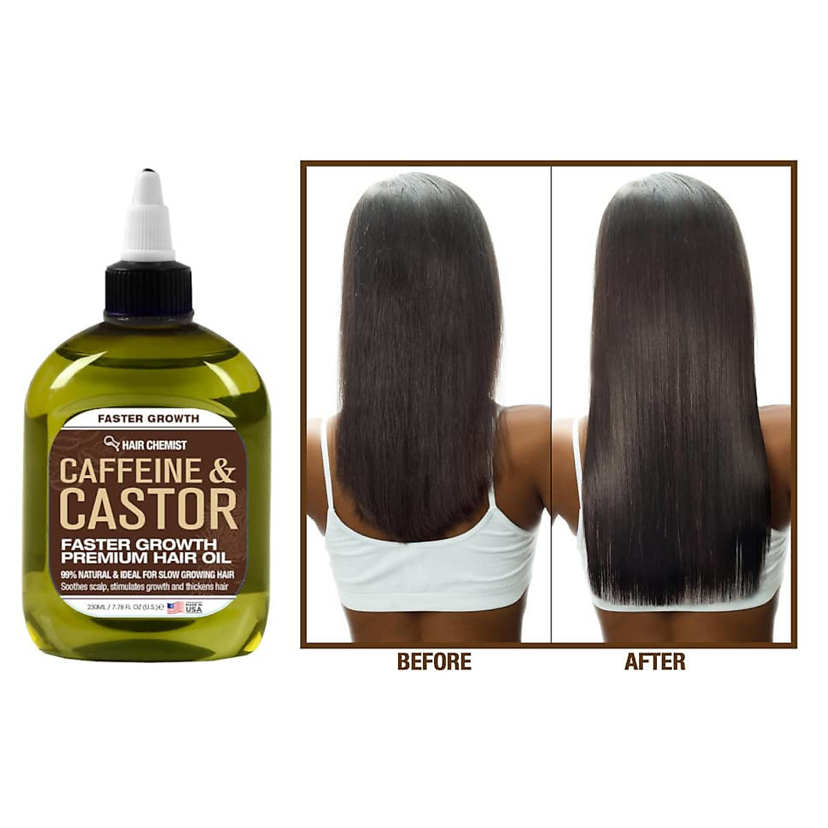 Hair Chemist, Oil, 7.1 oz - Caffeine and Castor Faster Growth Hair Oil for Unisex Adult
