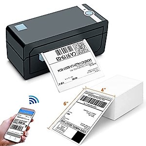 JADENS Bluetooth Label Printer & 1 Pack Thermal Labels