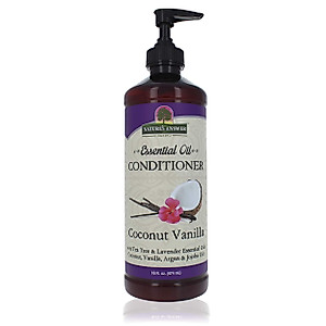 Nature's Answer Essential Oil Conditioner with Pump, Coconut Vanilla, 16-Ounce | Rejuvenates Hair | Hydrating Formula | Essential Oil Infused | Repair and Strengthen Hair