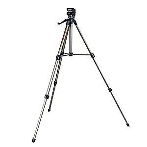 SLIK U8000 Tripod with 3-Way, Pan-and-Tilt Head,Silver