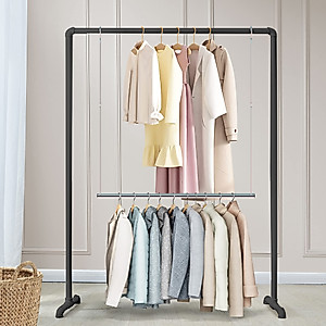 STO STO 1 Pack Closet Hanging Rod, Length and Height Adjustable Closet Rod, Space-saving Closet Extender Hanging Bar for Hanging Clothes, Chrome