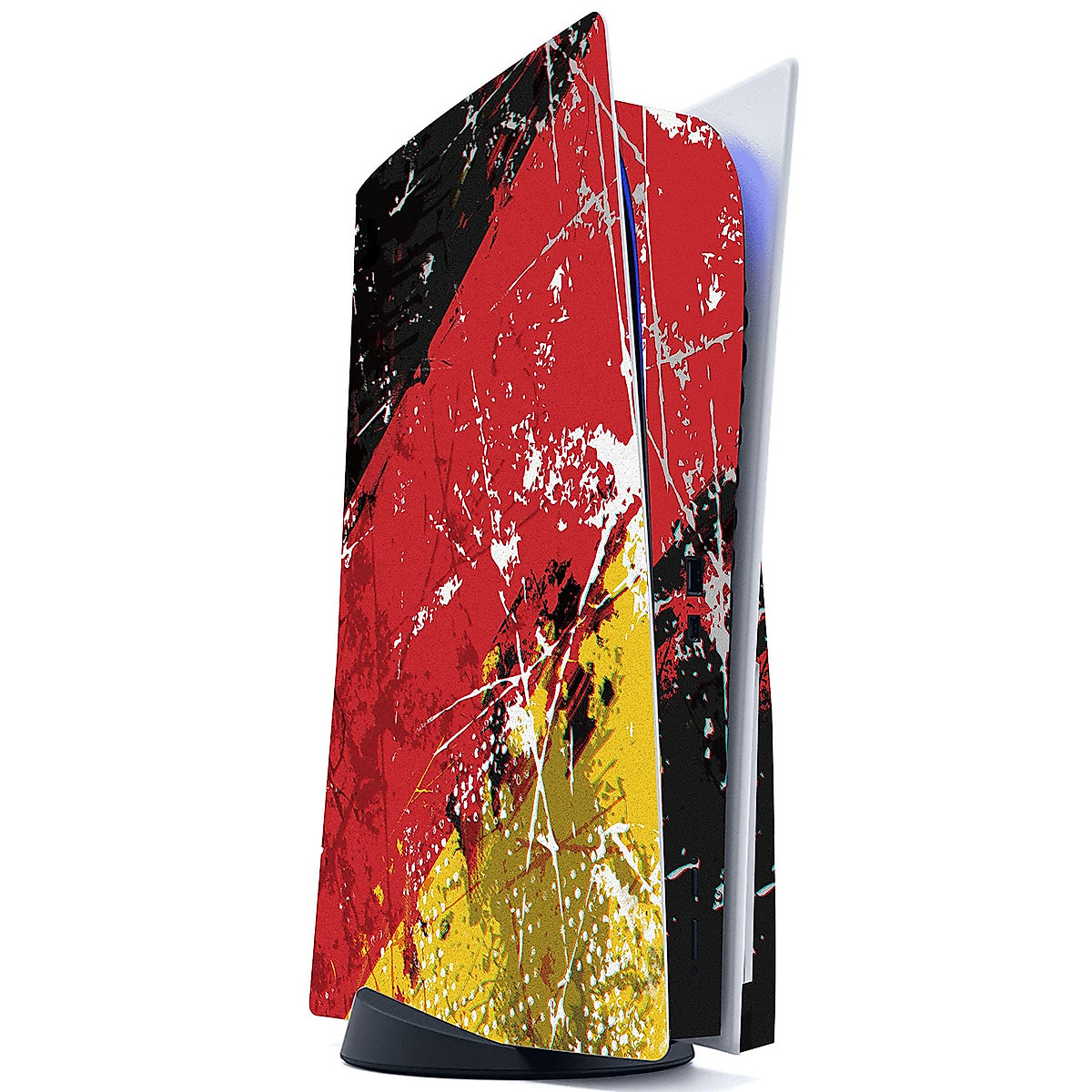 PlayVital Impression Germany Flag Full Set Skin Decal for PS5 Console Disc Edition, Sticker Vinyl Decal Cover for PS5 Controller & Charging Station & Headset & Media Remote