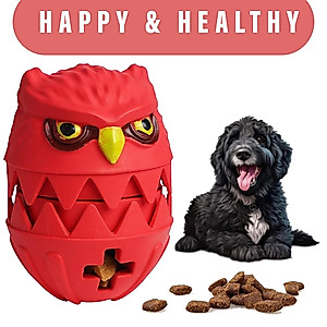 Indestructible Rubber Dog Chew Toy - Owl Shaped Indestructible Dog Toys for Aggressive Chewers, Super Chew Interactive Teething Toys for Puppies & Dogs, Heavy Duty Durable & Tough Chew Toys for Dog