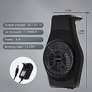UPETTOOLS Fish Tank Chillers Fan,Aquarium Cooling Fan Cold Wind Chiller for Shrimp、Coral、Tropical and Sea Fish Tank（7-15Gal）