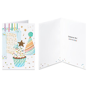 Papyrus Deluxe Boxed Birthday Card Assortment, Floral and Candles (4-Count)