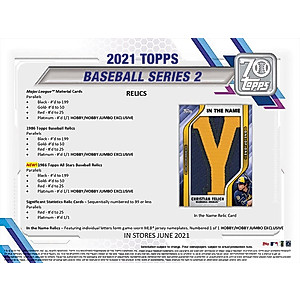 Topps 2021 Series 2 Baseball Hanger Pack