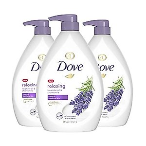 Dove Relaxing Body Wash Pump Calms & Comforts Skin Lavender Oil and Chamomile Effectively Washes Away Bacteria While Nourishing Your Skin 34 oz 3 Count