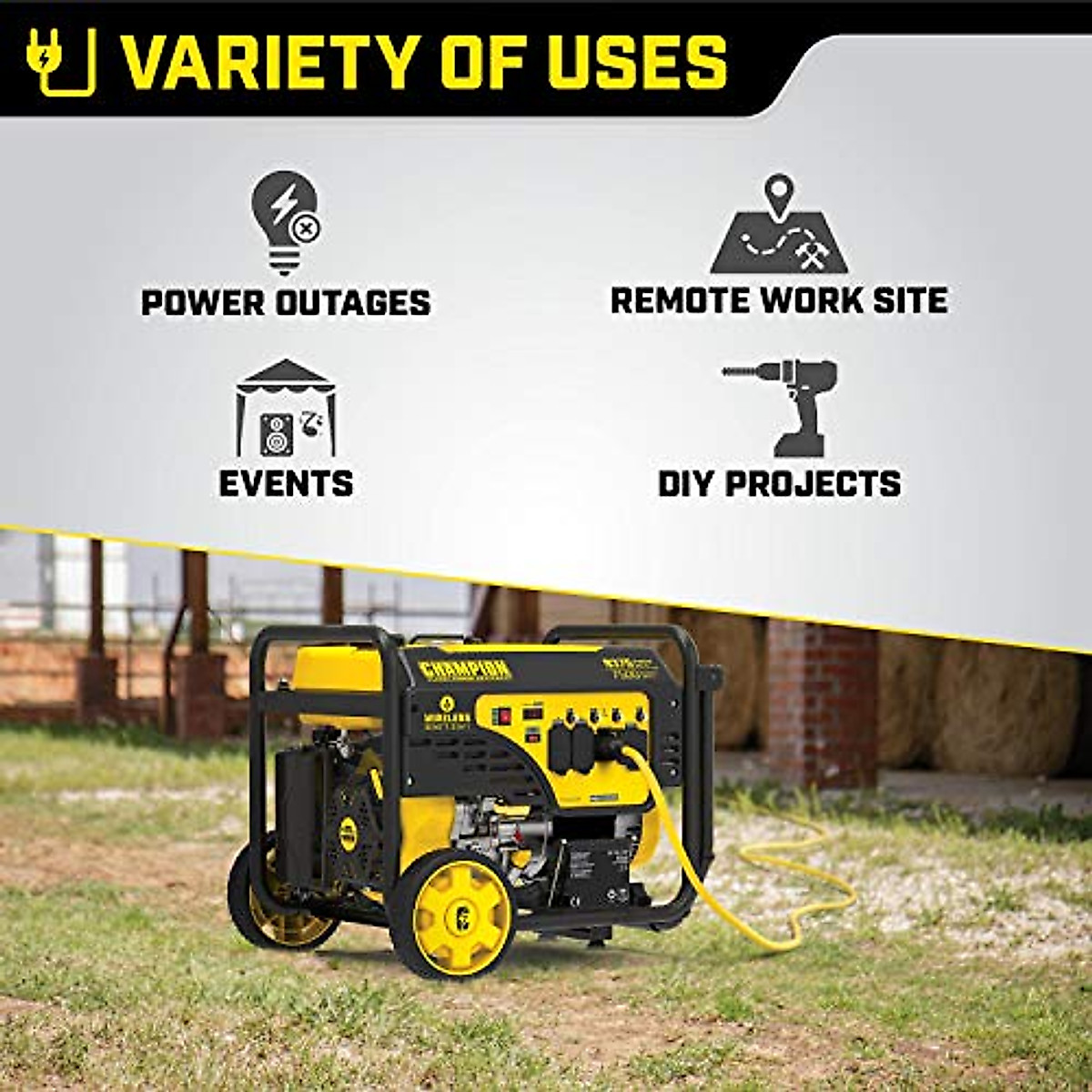 Champion Power Equipment 201004 9375/7500-Watt Portable Generator, Wireless Remote Start