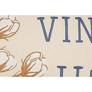 VHC Brands Ashmont Throw Pillow Cotton Farmhouse Decorative Accent for Couch 14x23