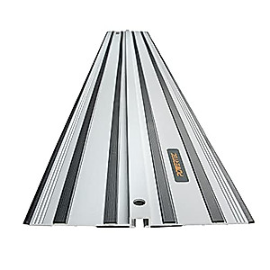 POWERTEC 71505 110” Guide Rail Joining Set for DeWalt Track Saws | Includes 2x55" Aluminum Extruded Guided Rails and (1) Guide Rail Connector for Woodworking Projects