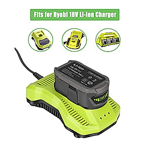 Leisuda 2 Pack 6.5Ah 18V Replacement Battery for Ryobi 18V Lithium Battery, Compatible for Ryobi 18V Battery P197 P102 P108 P190 P103 P104 P105 P107 P109 18V ONE+ Cordless Tool