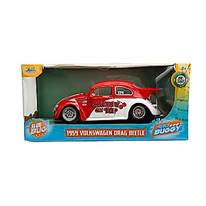 Punch Buggy Slug Bug 1:24 1959 Volkswagen Drag Beetle Die-Cast Car, Toys for Kids and Adults